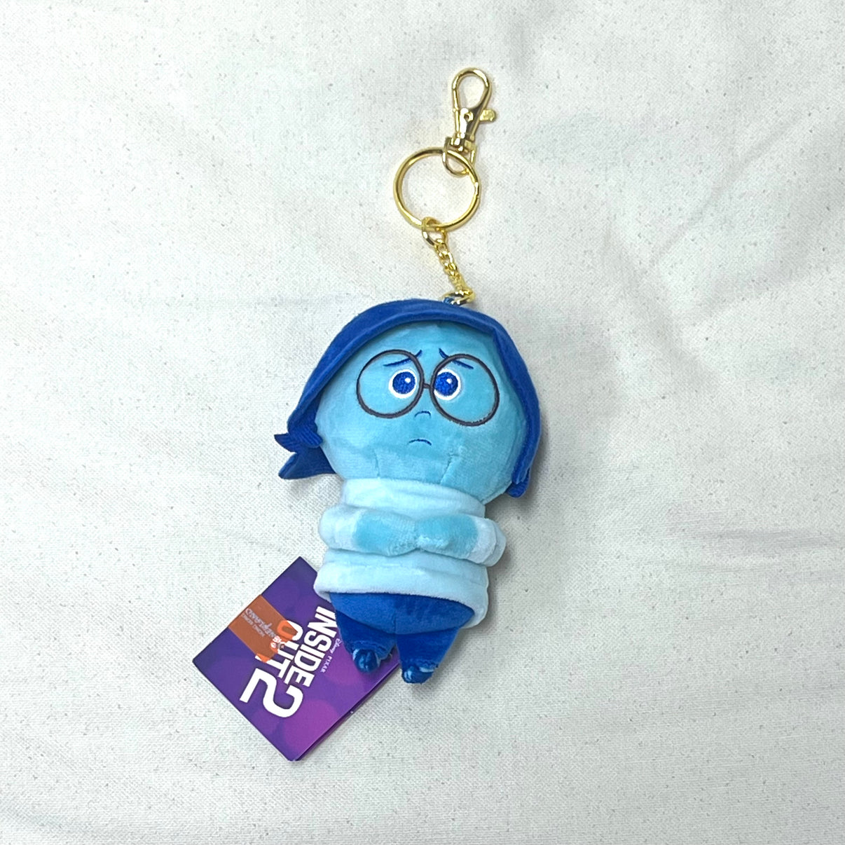 HKDL - SADNESS Plush Bag Charm Keychain - Pixar Plush Keychain - Insid ...